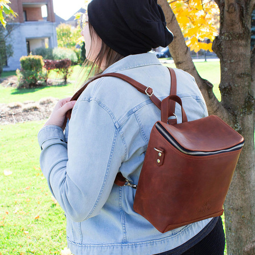 Leather Convertible Backpack - Thread and Maple | OurYarnStudio