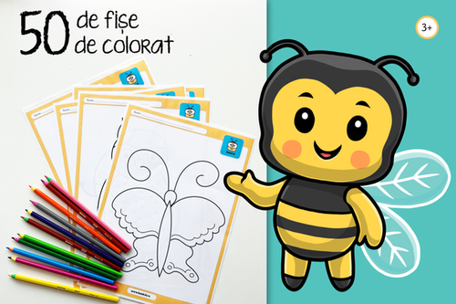 50 de fișe de colorat pentru copii de 3-6 ani | beekid