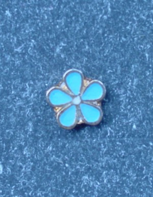 Insigna floare de nu ma uita, metal comun aurit | Mason Shop