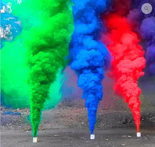 Pote de fumo colorido 90 segundos com diversas cores | Pyro Pitch