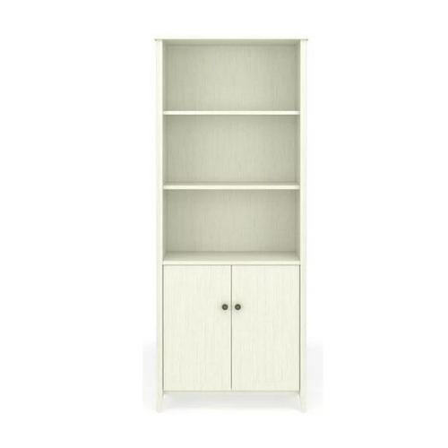 White 3-tier Shelf with Bottom Cabinet | Deal Depot