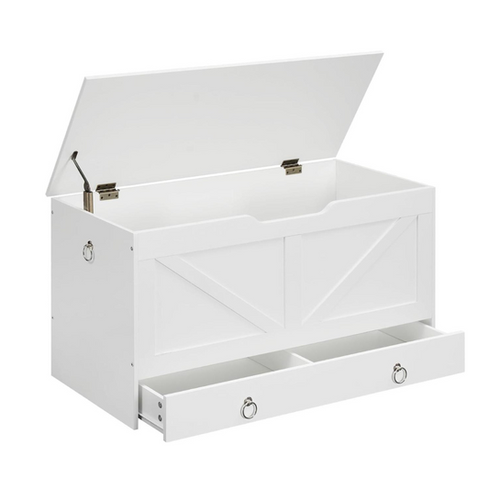 White Toy Chest with Drawers | Deal Depot