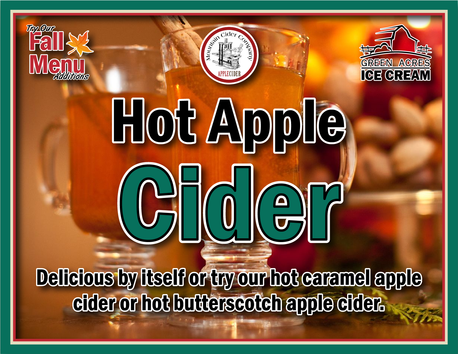 FALL MENU ADDITIONS | greenacresicecream