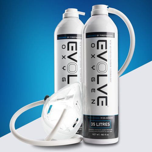 Evolve Oxygen 35 Litre - Mask & Tubing - 2 Pack | Evolve Oxygen UK-EU