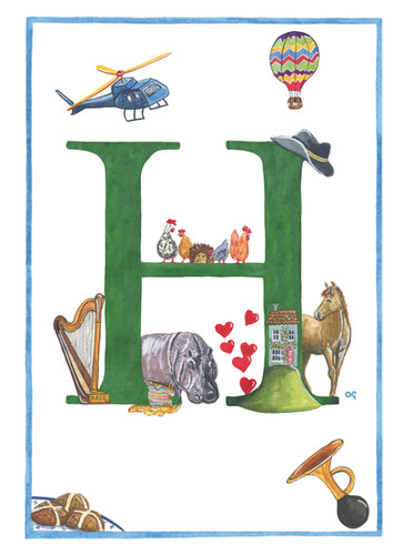 H - Pack of 10 Cards | Olivia Garnier