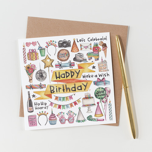 Happy Birthday Notecard | greenblankystudio