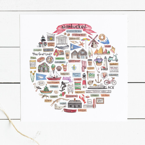 Nantucket Icon Watercolor | greenblankystudio
