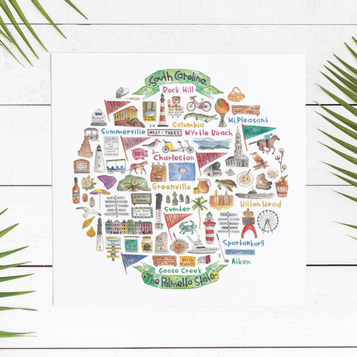 South Carolina Icon Watercolor