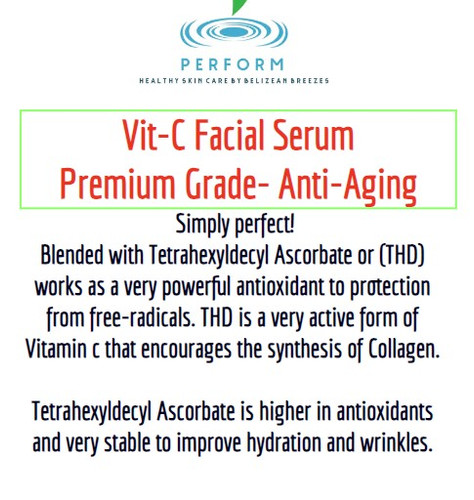 Vit-C Facial Serum Premium Grade Anti-Aging | Belizean Breezes