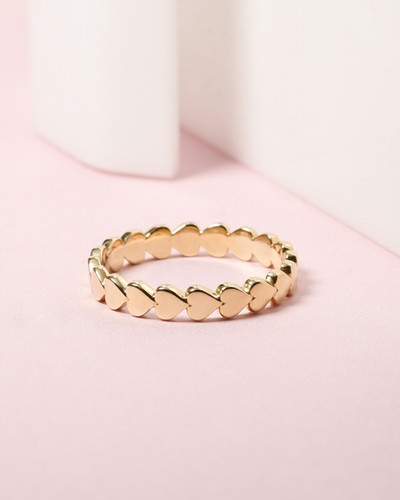 Golden Heart Ring 9k Yellow Gold | Grace Fine Jewelry