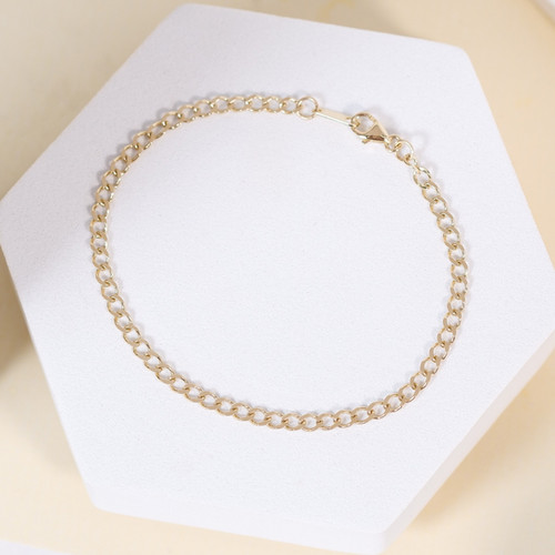 Loose Curb Chain Bracelet 9k Yellow Gold (Big Size) | Grace Fine Jewelry