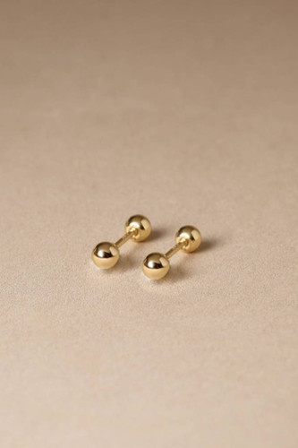 Dumbbell Stud 9k Yellow Gold | Grace Fine Jewelry