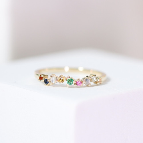 Starlight Nine Gems Bracelet 9k Yellow Gold | Grace Fine Jewelry
