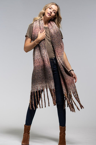 Sweetie Pink | Multi Plaid Scarf | Farry Boutique
