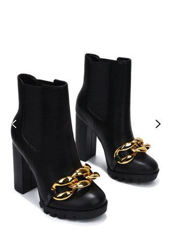 Godzilla Gold Chain Boots | Undressed Perfection