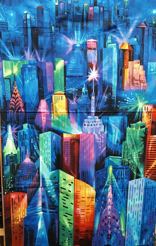 Fabric: Nightlife Multi Digital Panel | JJs Crafts