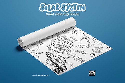BIG Sheetz Solar System Coloring Page | Giant Coloring Poster Sheet