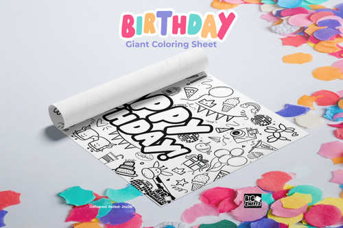 BIG Sheetz Birthday Coloring Page | Giant Coloring Poster Sheet