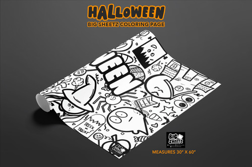 Big Sheetz Halloween Giant Coloring Page | 30x60 | Large Coloring ...