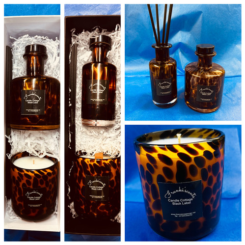 Leopard/ Tortoiseshell Candle/Diffuser gift set | Franki’scents