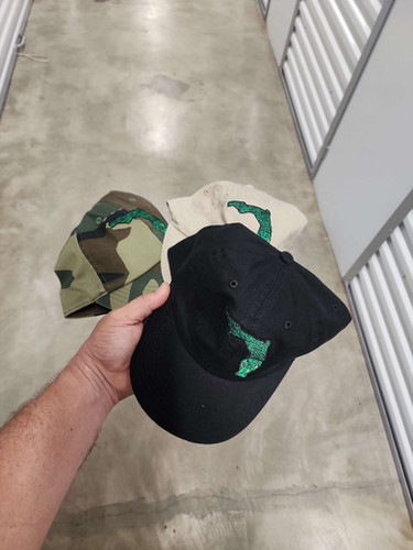Fred the Croc Florida Camo/Black/Tan Dad hat | Luxury Rib Tenders