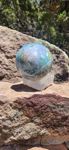 Spirit's Conduit | TOJS57 | Ocean Jasper Sphere | Jen Bushman