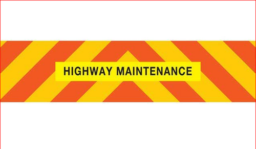 A1046 Marker board Yellow" Highway Maintenance" Aluminum | Parsons Parts