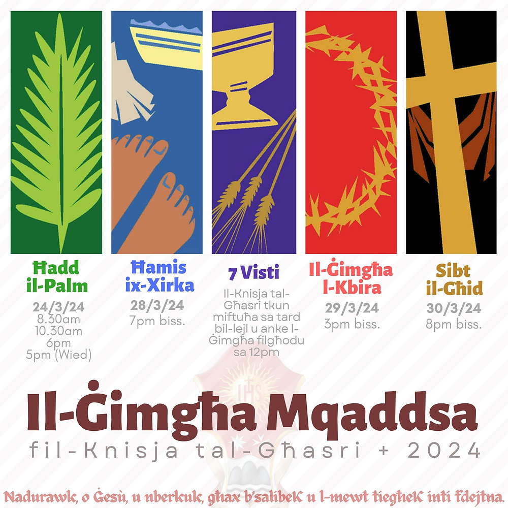 Holy Week 2024 - programme