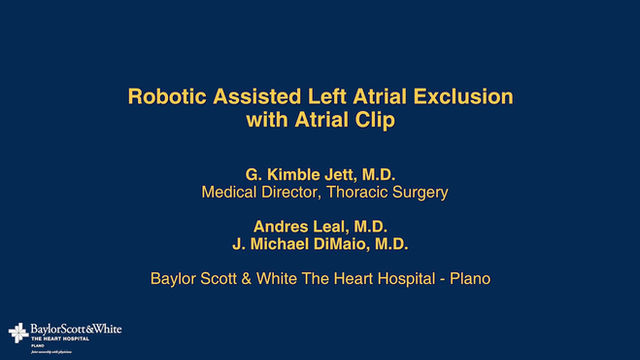 Robotic Left Atrial Clip-STS Video