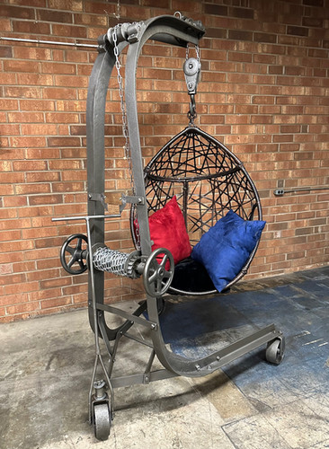 Hercules Antique Engine Hoist Hanging Chair | The Rustic Factory