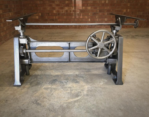 The Oakley Company Cast Iron Crank Table Machine Base Dining Table ...
