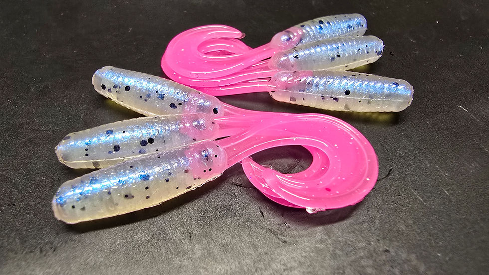 Pink Ghost Curl - 30pk | Slick Water Baits