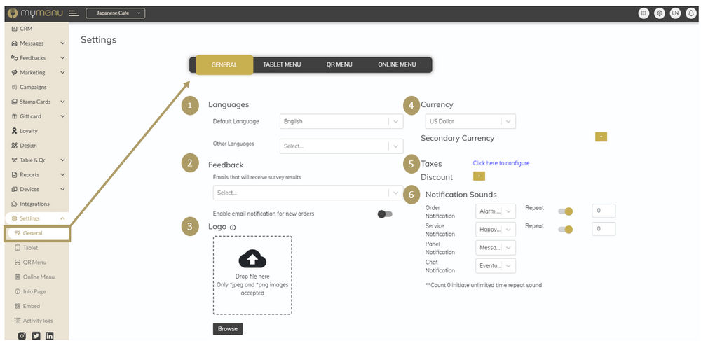 General Settings | My Menu