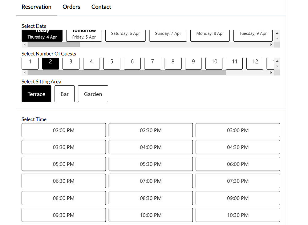Understanding Reservations | My Menu