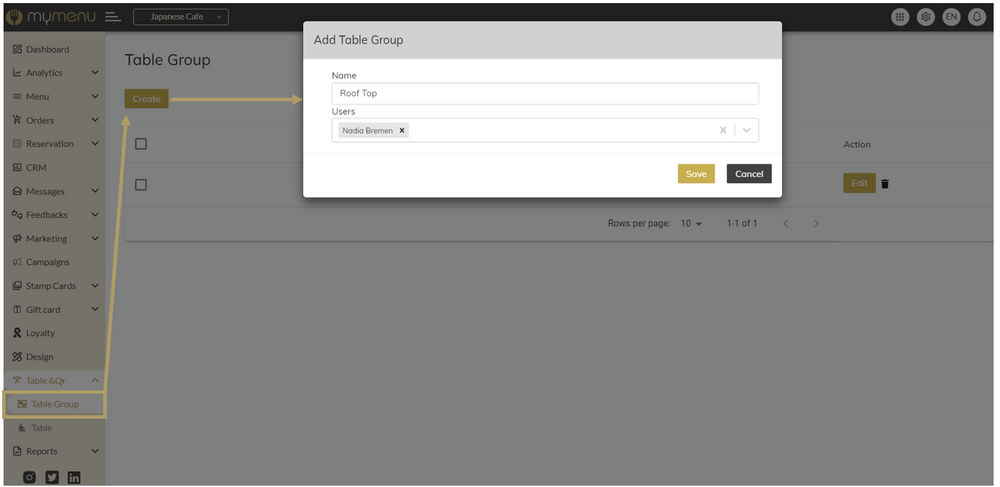 Creating Tables and Table Groups/ Sections for QR Ordering | My Menu