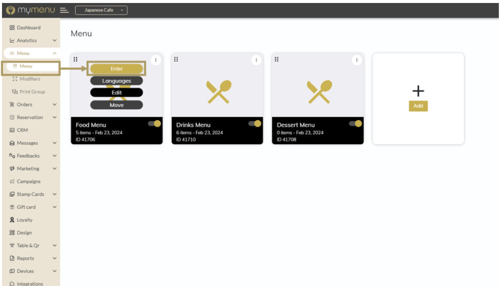 Adding New Dishes or Menu Items on My Menu | My Menu