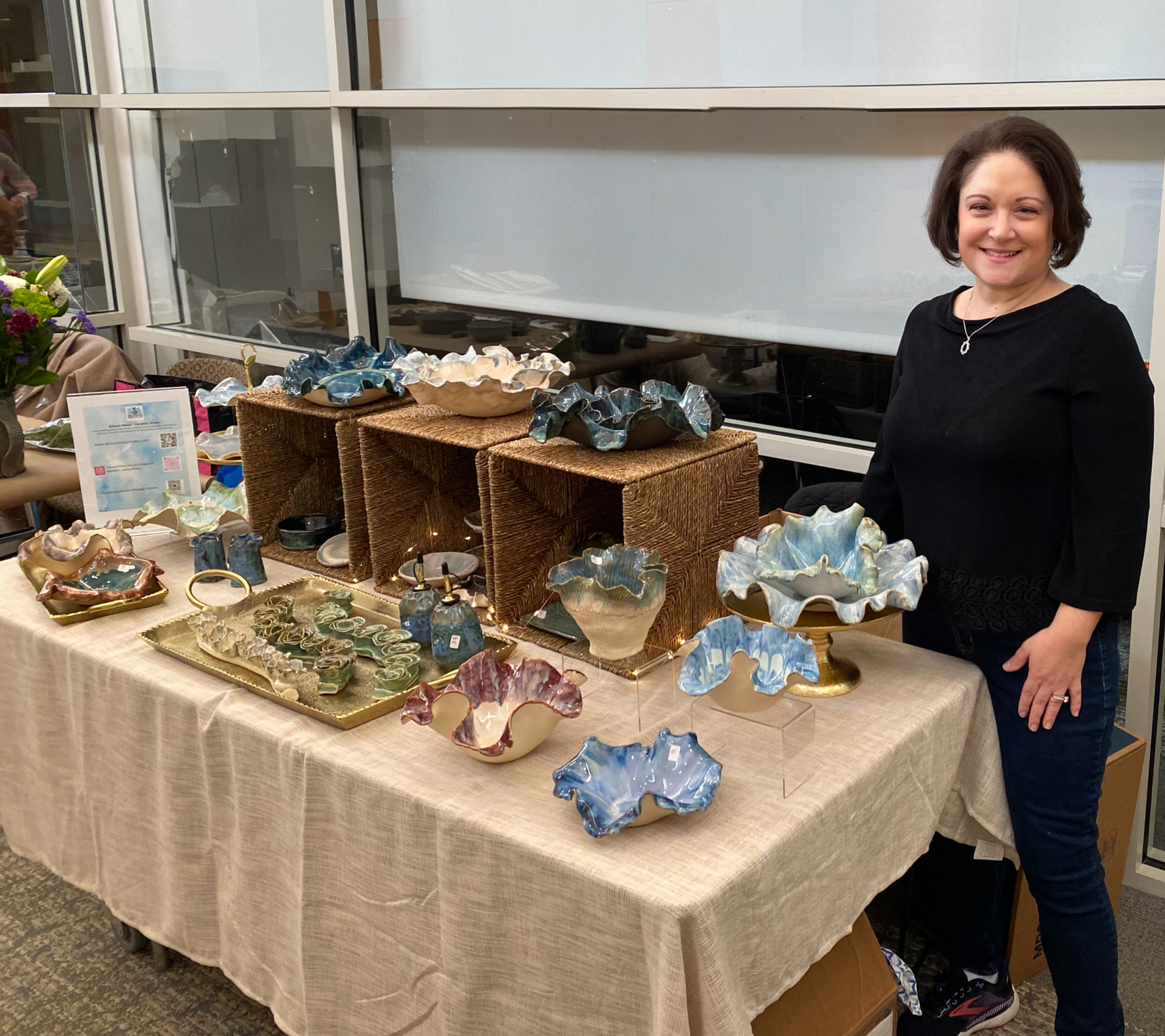 How to Display Pottery at Festivals - Allison Neiss Pottery