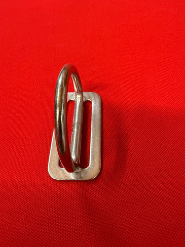 Stainless Steel fixed 90 degree D-ring on belt slide / 3 bar buckle ...