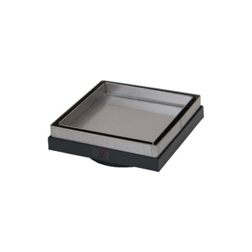 100MM ECONOMY TILE GRATE SQUARE STAINLESS STEEL CHROME | elitetiles