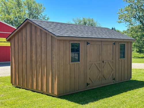 10x16 Utility Shed - Pine | C.C. Structures