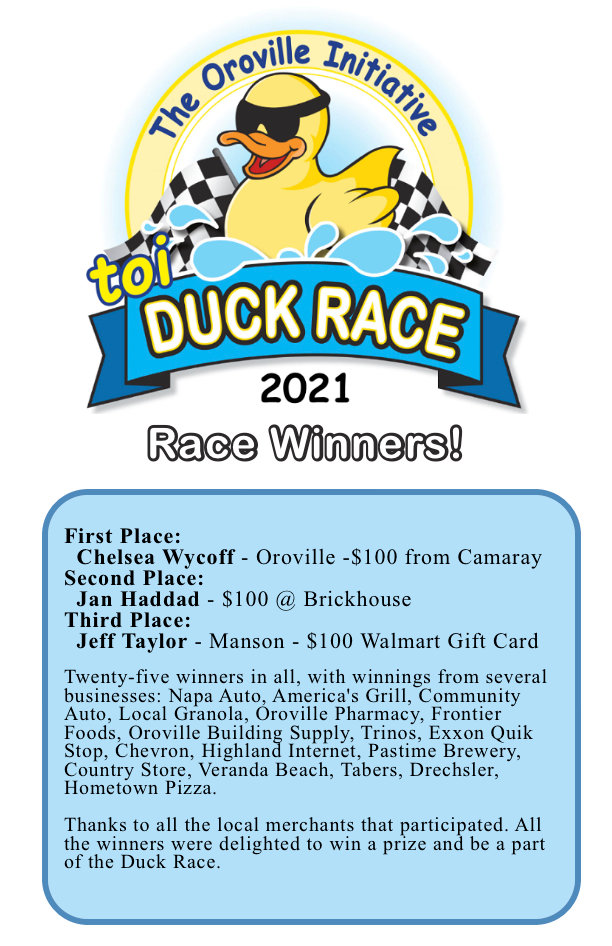 First Annual TOI Duck Race Winners