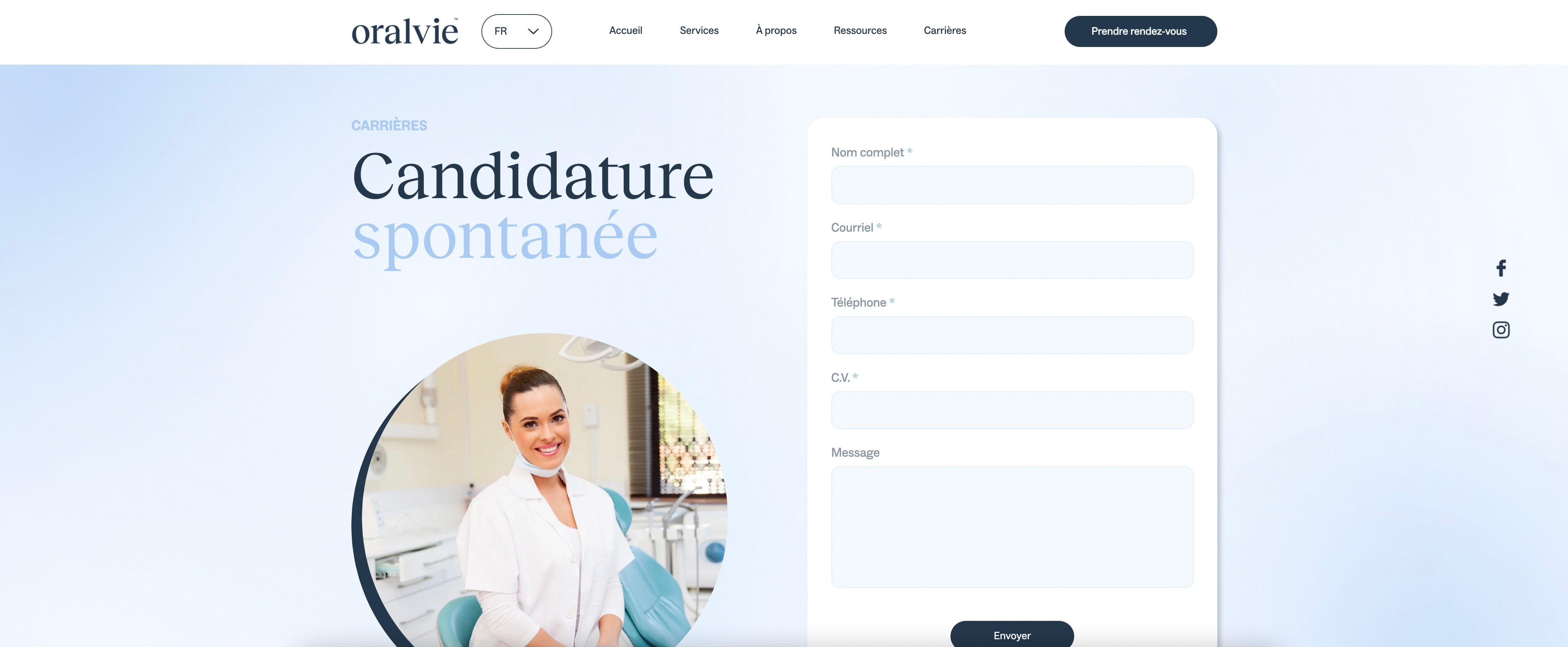 Apply - Spontaneous Application | Oralvie - Dental Clinic