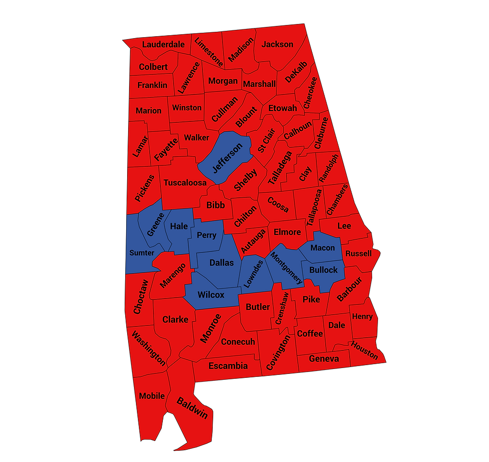 2022 Alabama U.S. Senate Election Results by County
