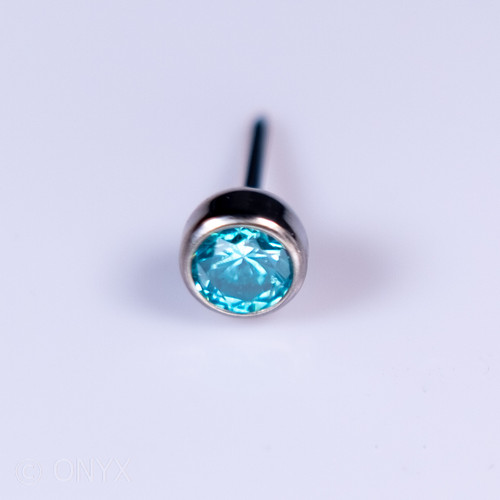 NeoMetal Threadless Bezel Set Titanium End - MG Gem | ONYX