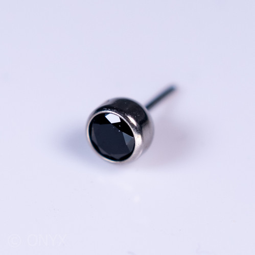 NeoMetal Threadless Bezel Set Titanium End - BK Gem | ONYX