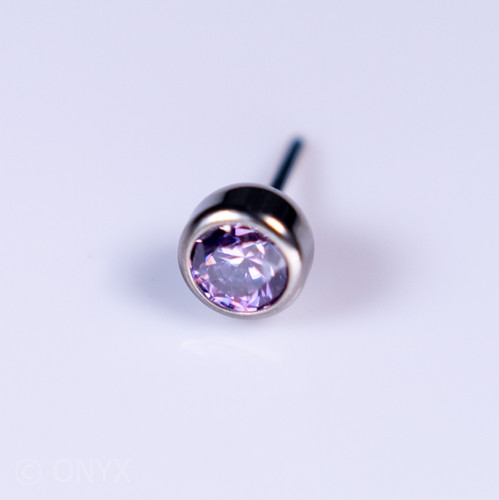 NeoMetal Threadless Bezel Set Titanium End - LV Gem | ONYX