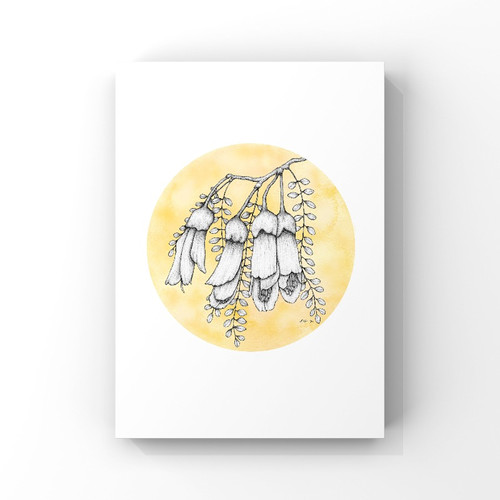 NZ Kowhai Flowers Print | Little Wildflower Creative