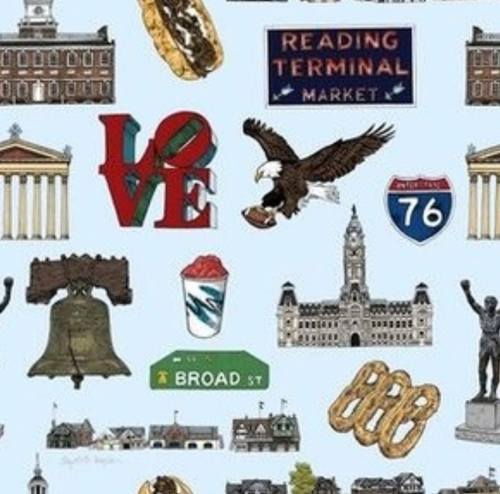 Philadelphia Icons - Blue | Pet Bandanas