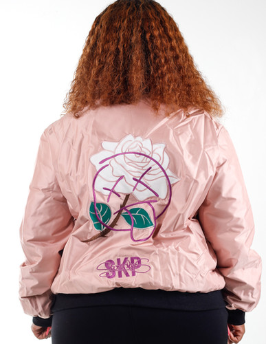 BOMBER JACKET - DUSTY PINK & BLACK | SKOMPLAAS - Authentic | Unlimited ...