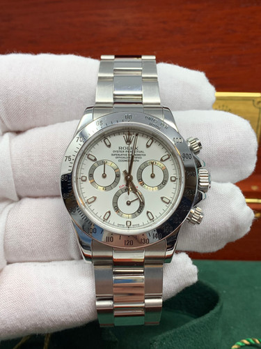 Rolex Daytona Cream Panna Dial Thin Hands 116520 *Unpolished* Open ...